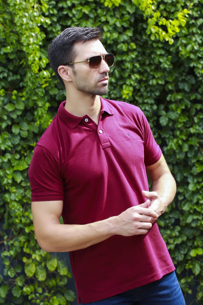 Casa Milano Maroon Collar Tshirt – The Garage